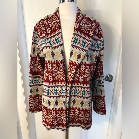 jane colby | Jackets & Coats | Vintage Jane Colby Knit Fair Isle Jacket ...